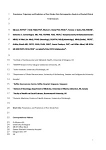 Bournemouth University Research Online [BURO] - Prevalence, trajectory and predictors of post ...